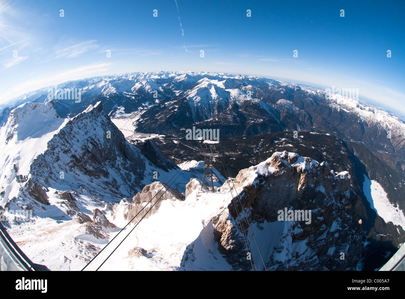 Winter landscape in the Zugspitze, Bavary, Germany. Highest Point in ...