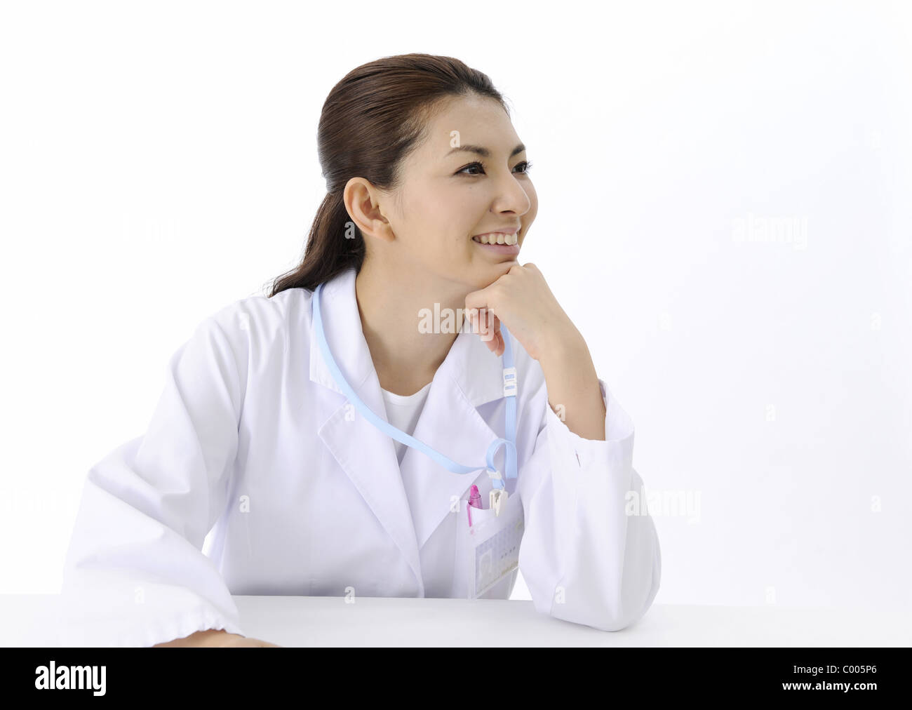 Smiling lab worker Stock Photo - Alamy