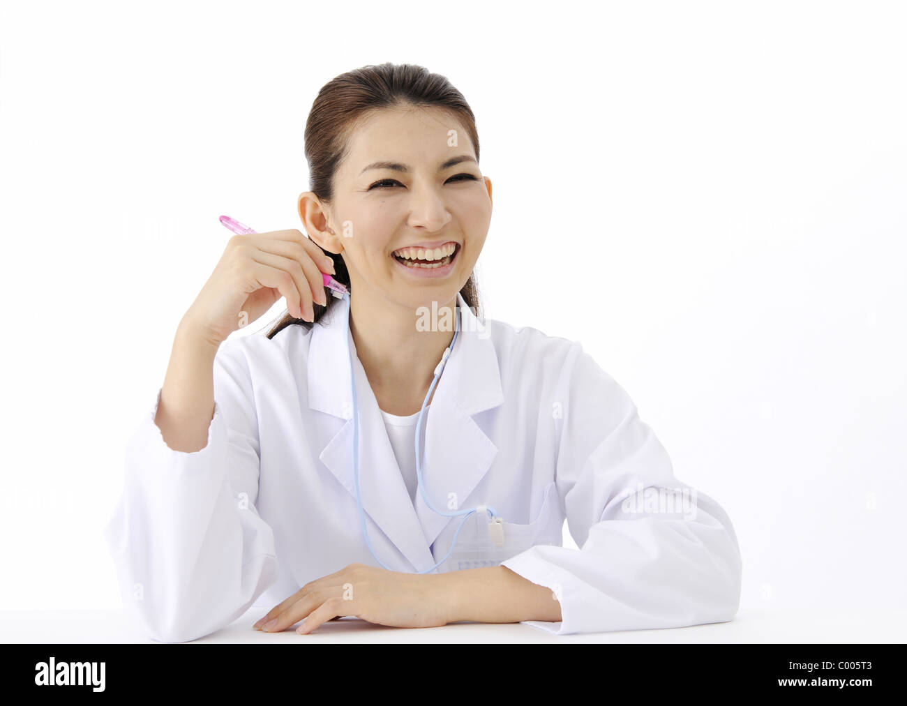 Smiling lab worker Stock Photo - Alamy
