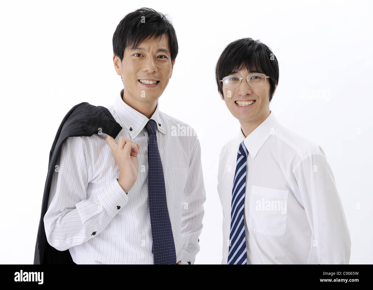 Portrait five businessmen smiling hi-res stock photography and images ...