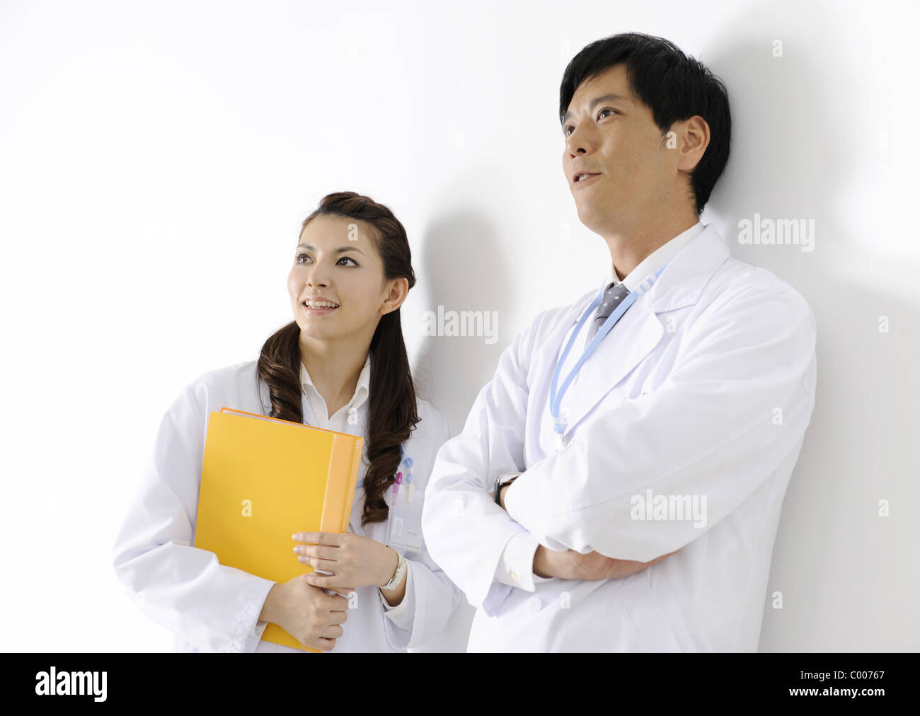 Smiling lab workers Stock Photo - Alamy