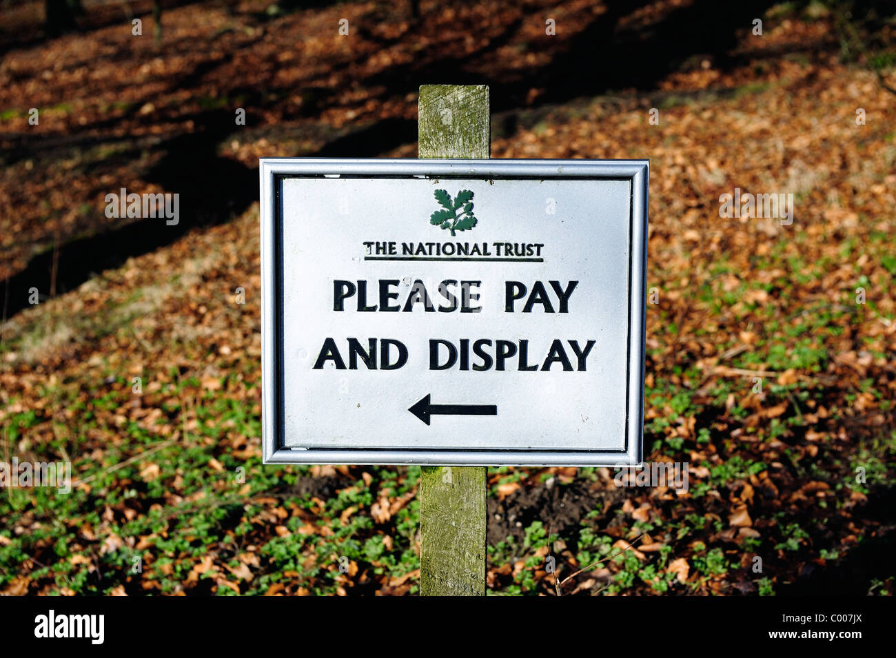 national trust pay and display sign mam tor car park Derbyshire england ...