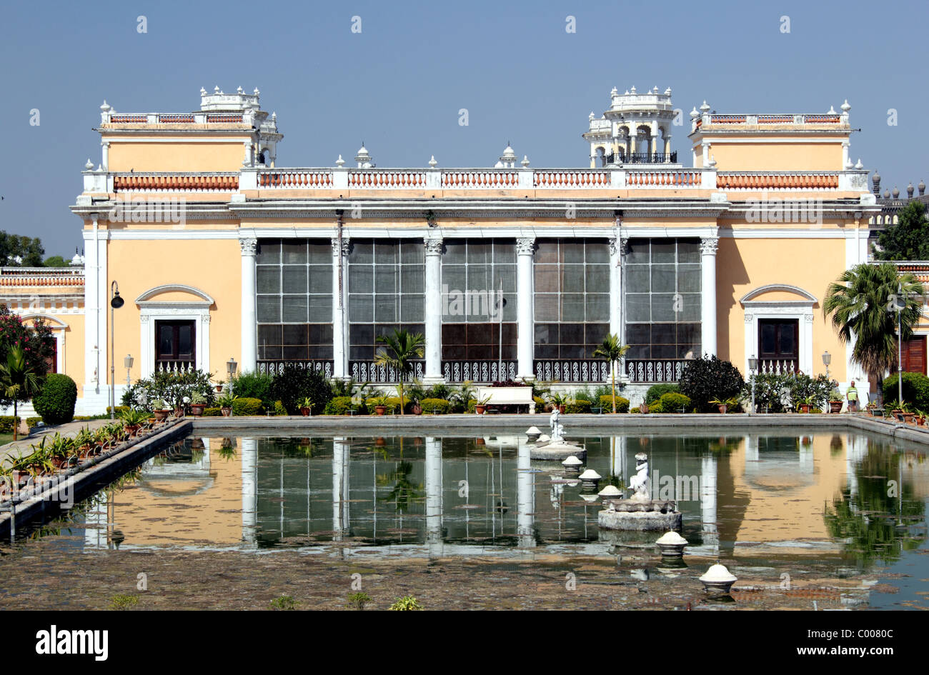 Landscape view of part of Chowmahalla Palace Hyderabad with ornamental ...