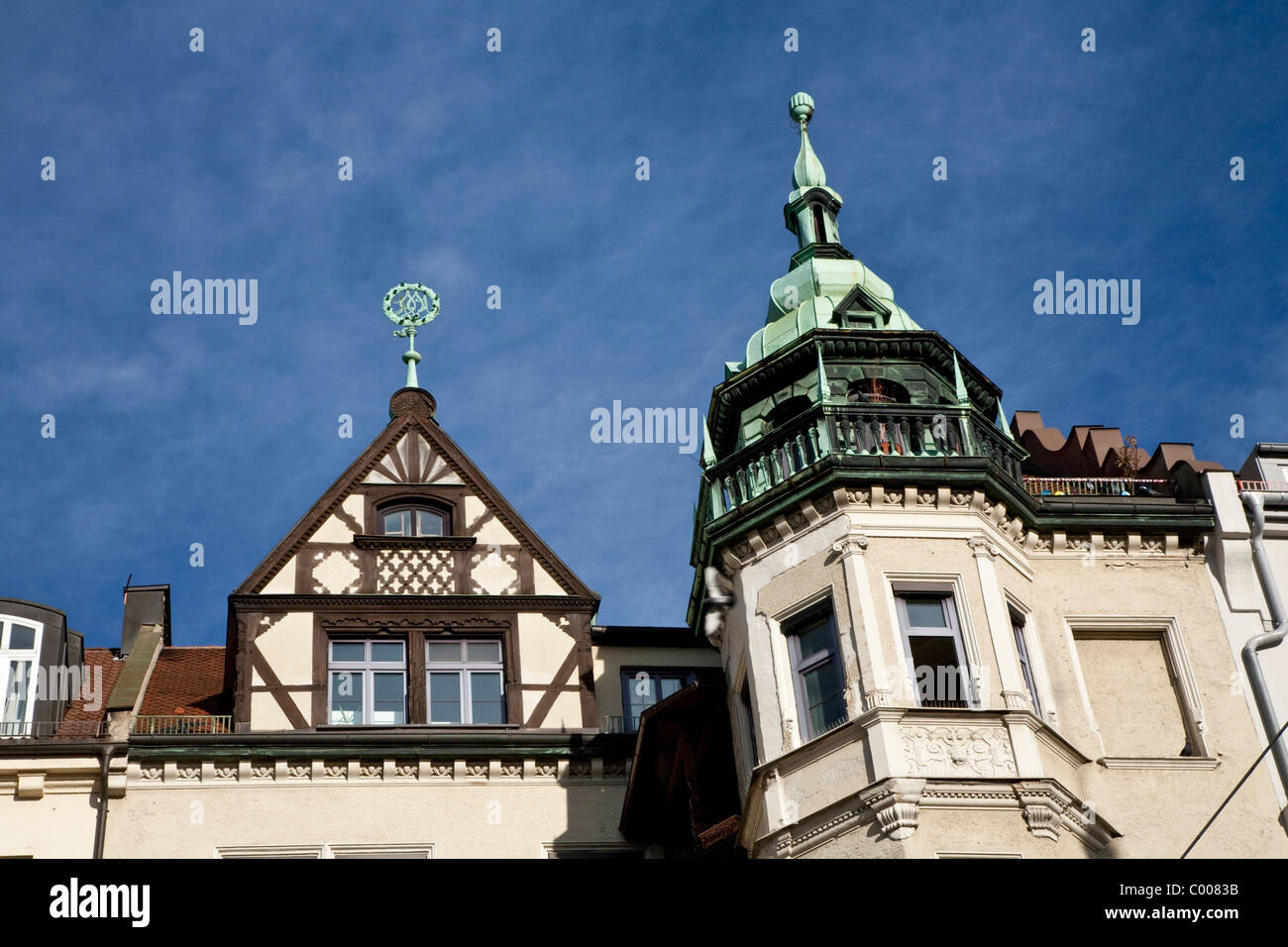 Gothic roof line, Munich, Bavaria, Germany Stock Photo - Alamy