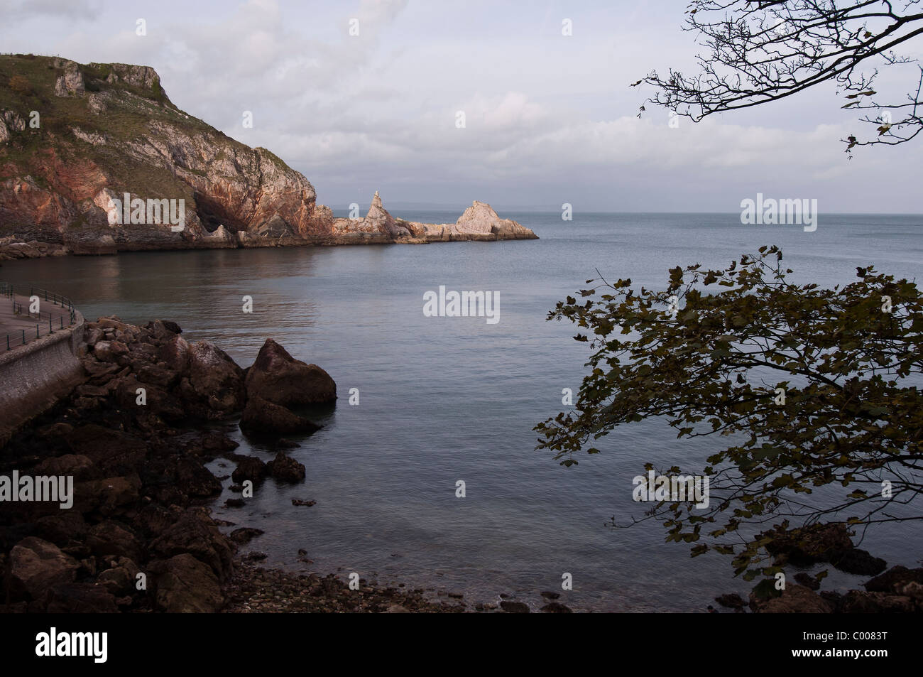 Anstey's Cove, a popular base for coastal walks Stock Photo - Alamy