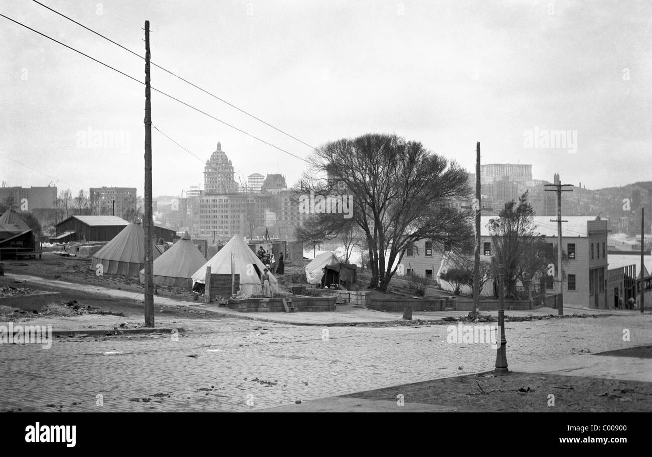1906 earthquake tents hi-res stock photography and images - Alamy