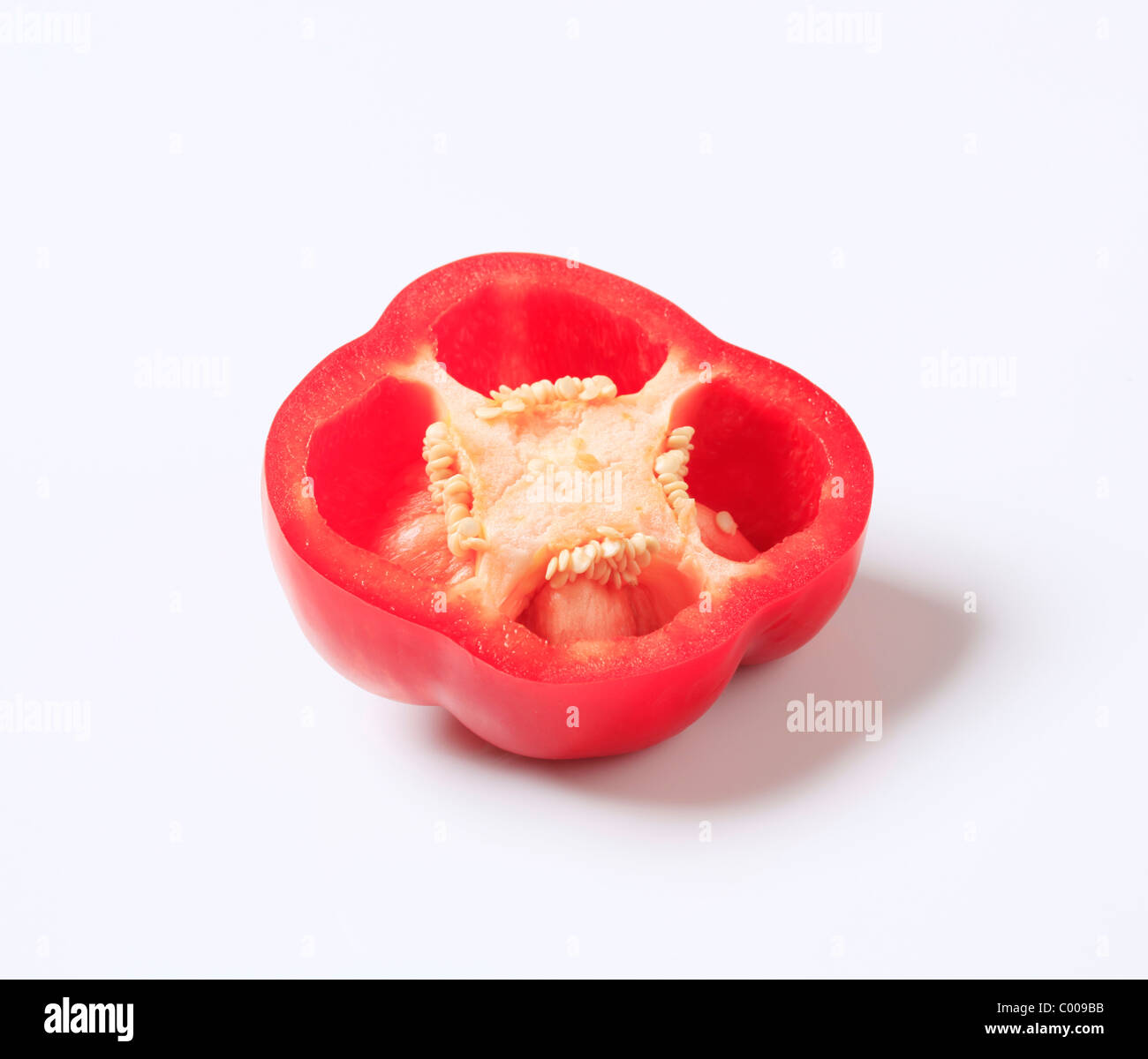 Cross section of a red bell pepper Stock Photo - Alamy