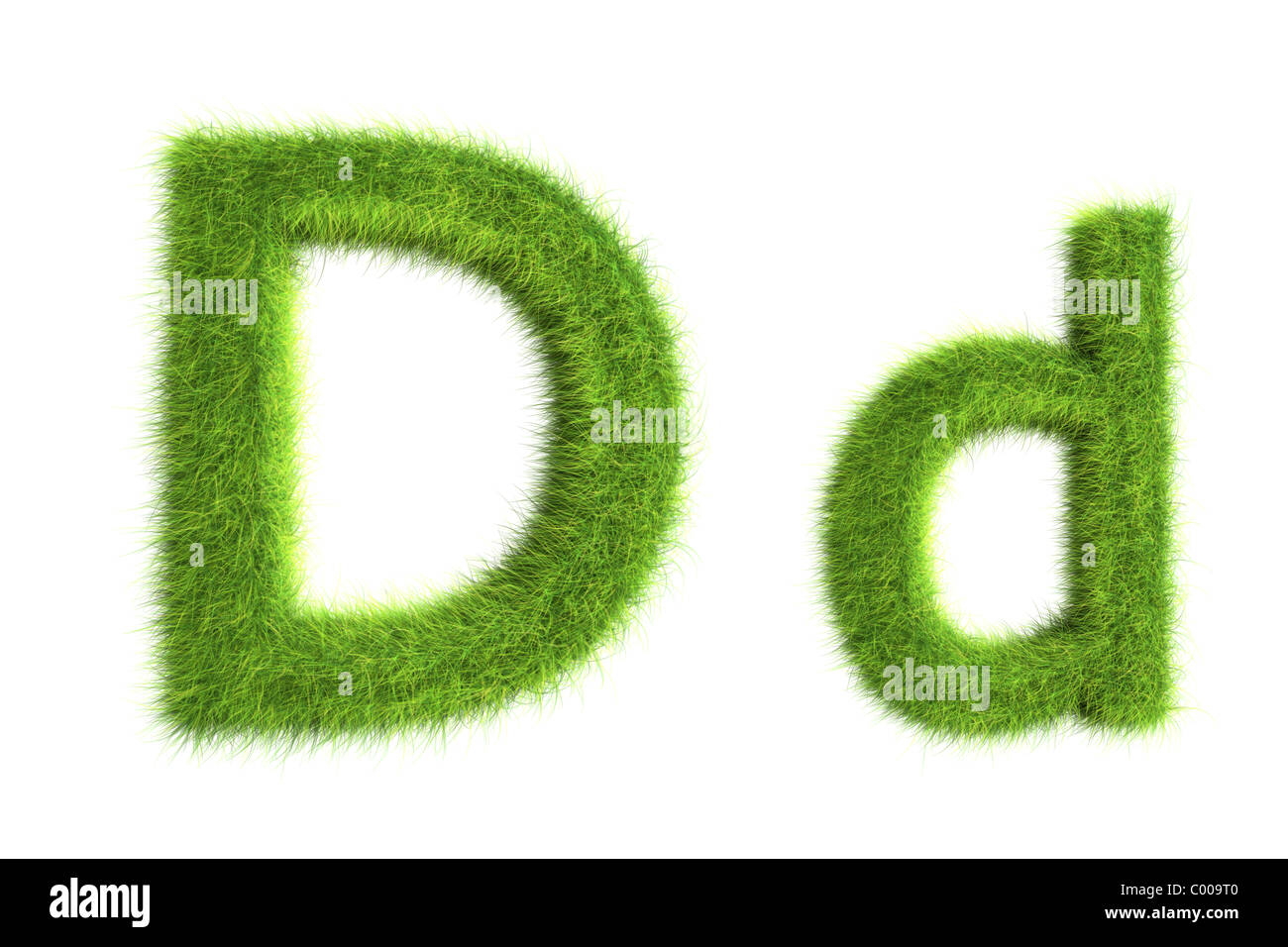 Grass letters, upper and lowercase Stock Photo - Alamy