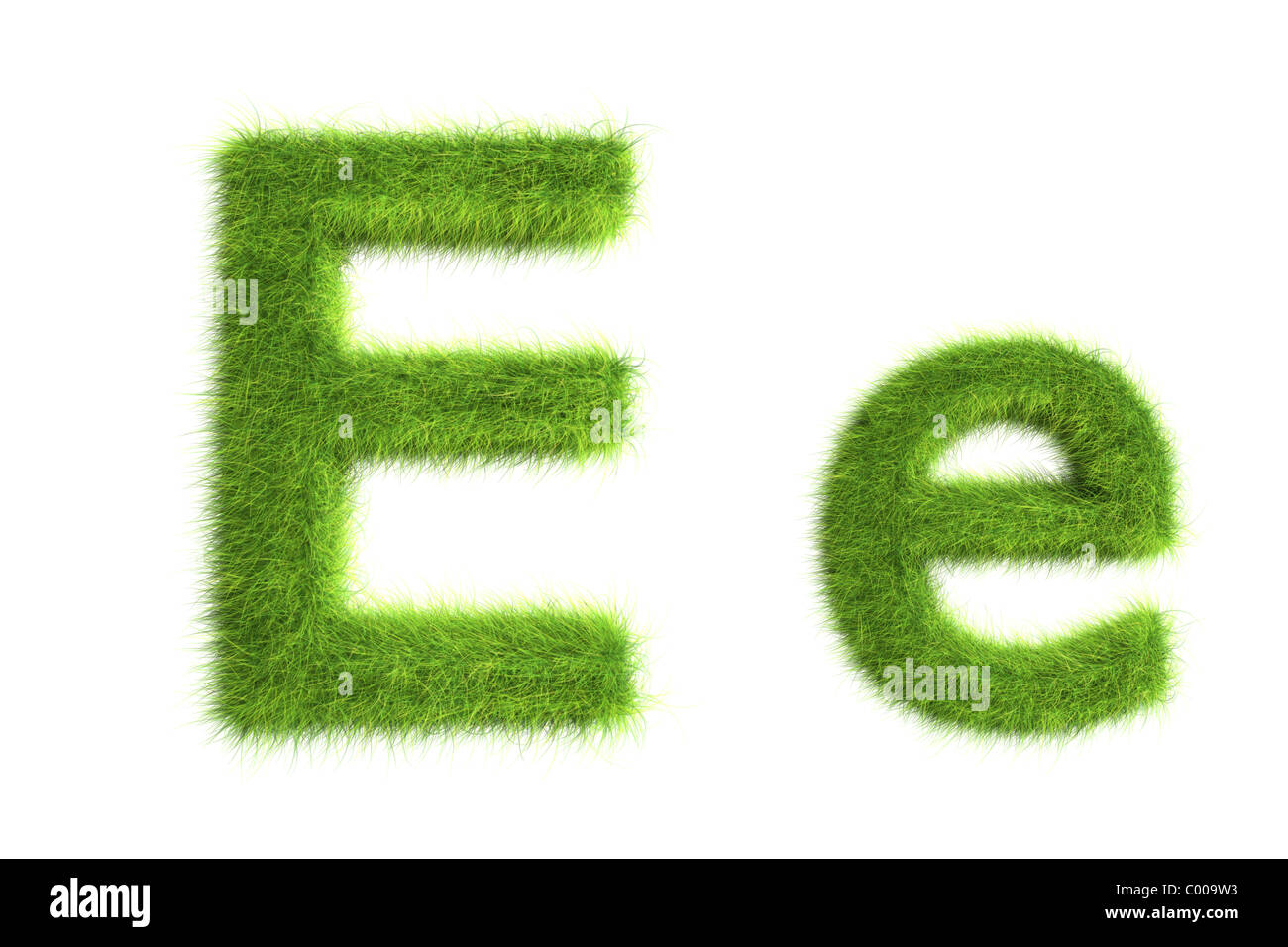 Grass letters, upper and lowercase Stock Photo - Alamy