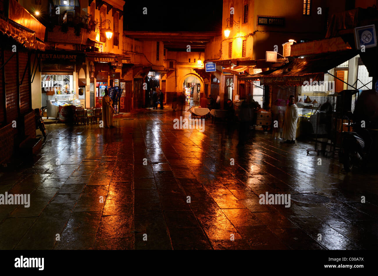Fez blue gate cafes hi-res stock photography and images - Alamy