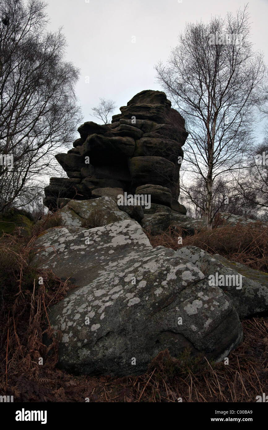 Brimham rock balancing hi-res stock photography and images - Alamy