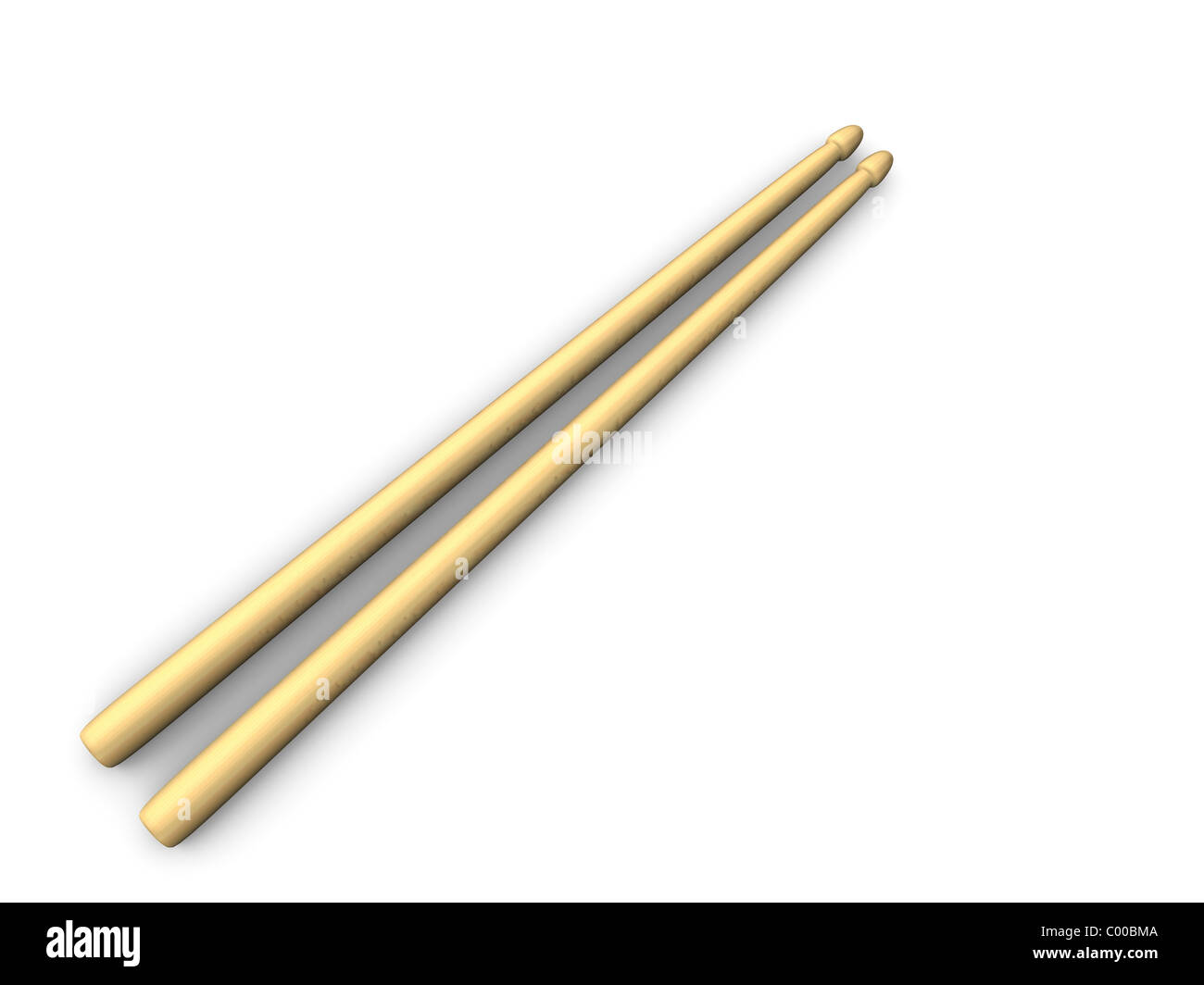 Musical instrument; drumsticks. Isolated on white background Stock ...