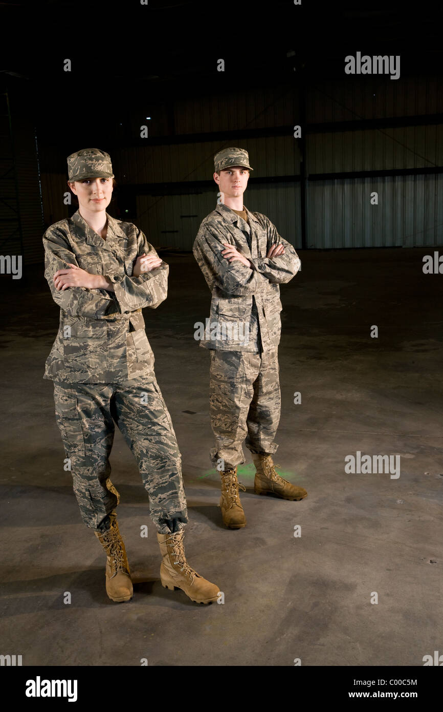 Soldiers in army combat uniform Stock Photo - Alamy