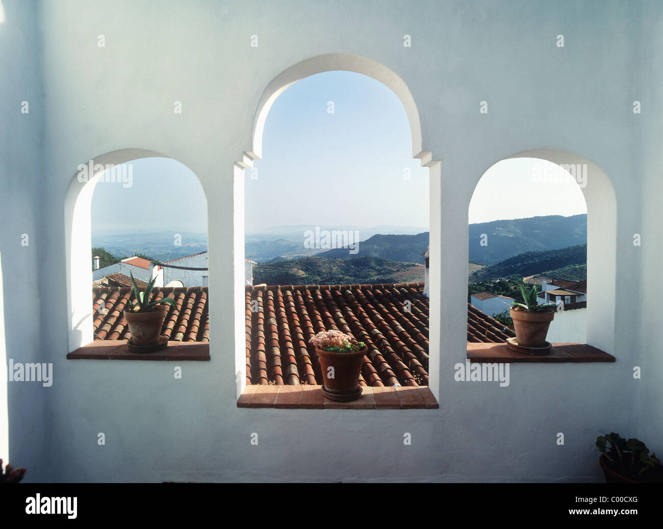 View through windows arches hi-res stock photography and images - Alamy
