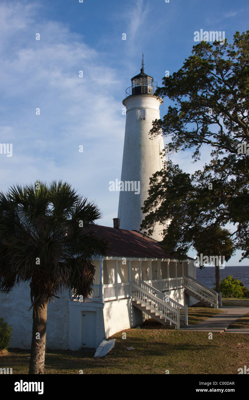 Historic lighthouse at St. Marks, Florida, USA Stock Photo - Alamy