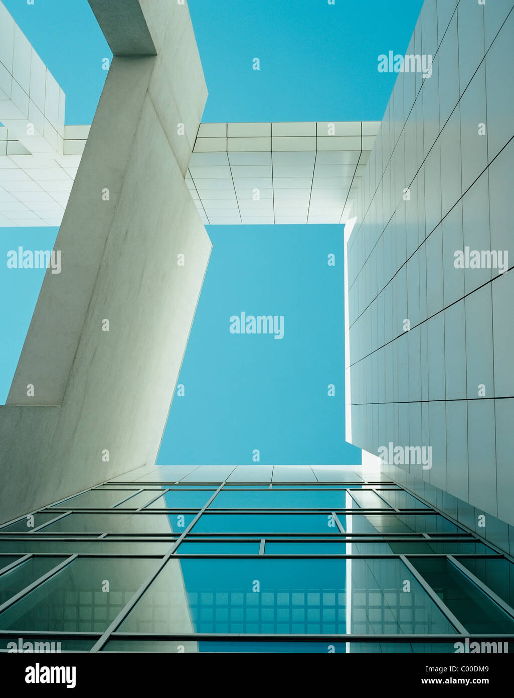 Modern Building Viewed From Below Stock Photo - Alamy