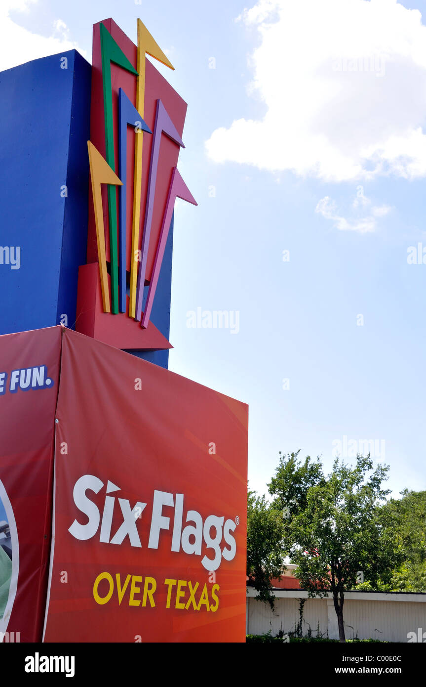 Six Flags Over Texas amusement park, Arlington - Fort Worth, Texas, USA ...