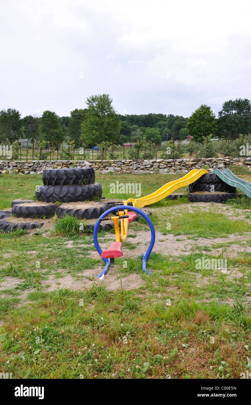 Simple playground on a farm in Wethersfield, Connecticut, New England ...