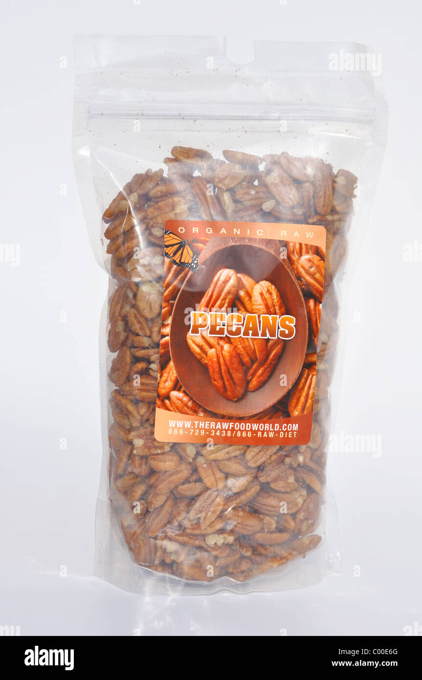 Raw pecans in package Stock Photo - Alamy