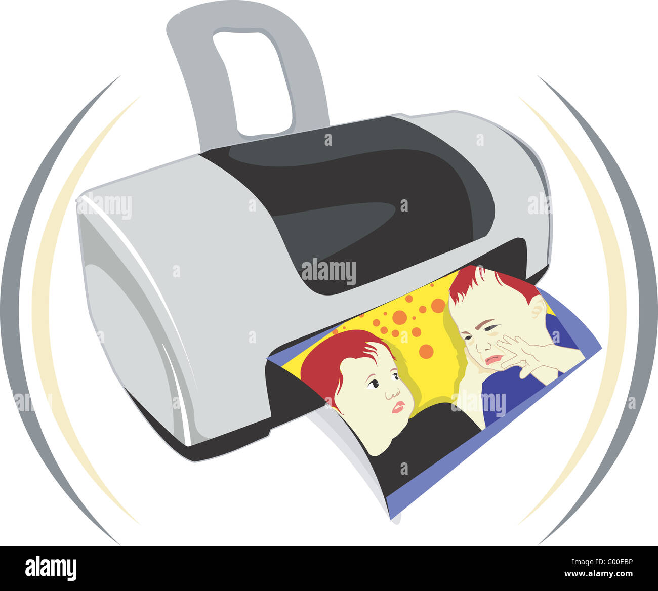 Child use inkjet printer hi-res stock photography and images - Alamy