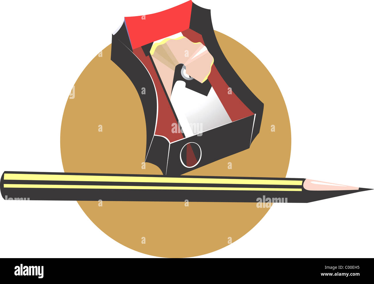 Pencil and cutter Stock Photo - Alamy