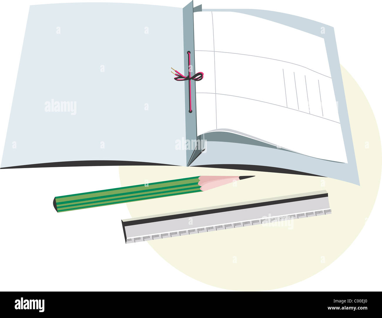 Book and pencil Stock Photo - Alamy