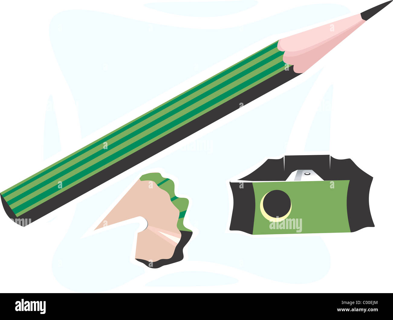 Pencil and cutter Stock Photo - Alamy