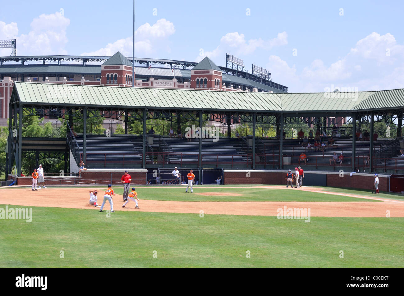 Kids playing baseball game, Texas, USA Stock Photo - Alamy