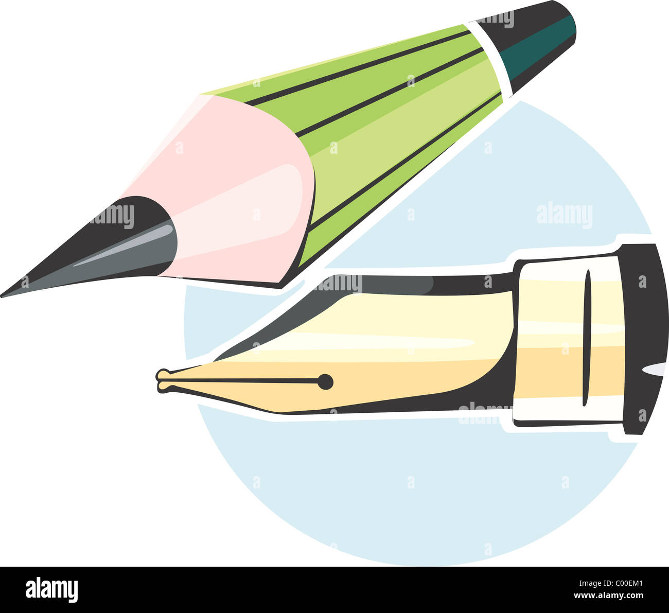 Pen and pencil Stock Photo - Alamy