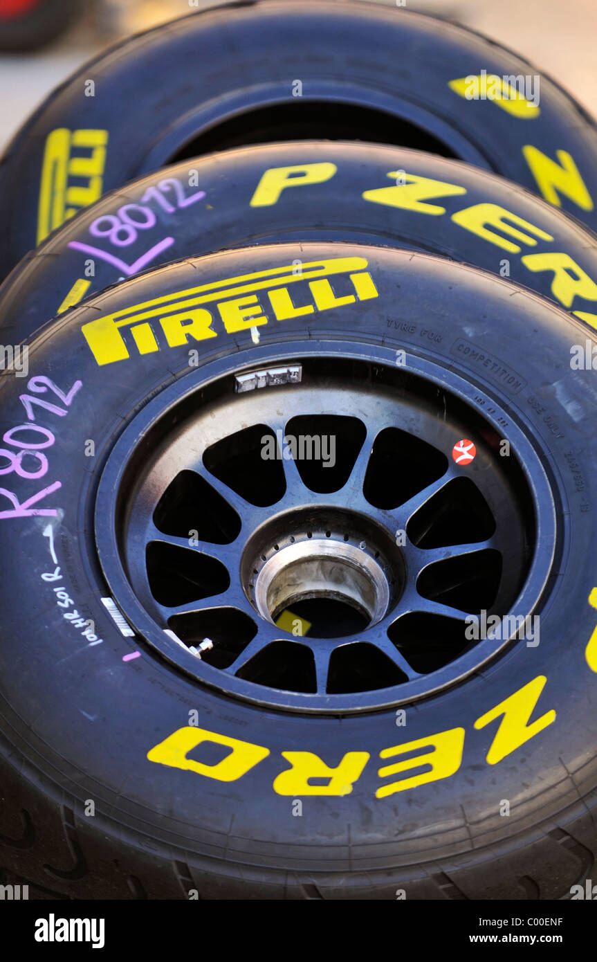 Pirelli Formula One race tiresTires Stock Photo - Alamy