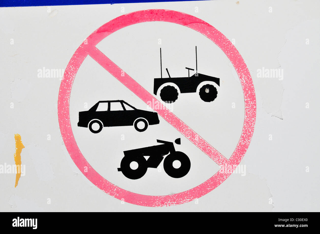 No Motorcycles No Car Sign High Resolution Stock Photography and Images ...