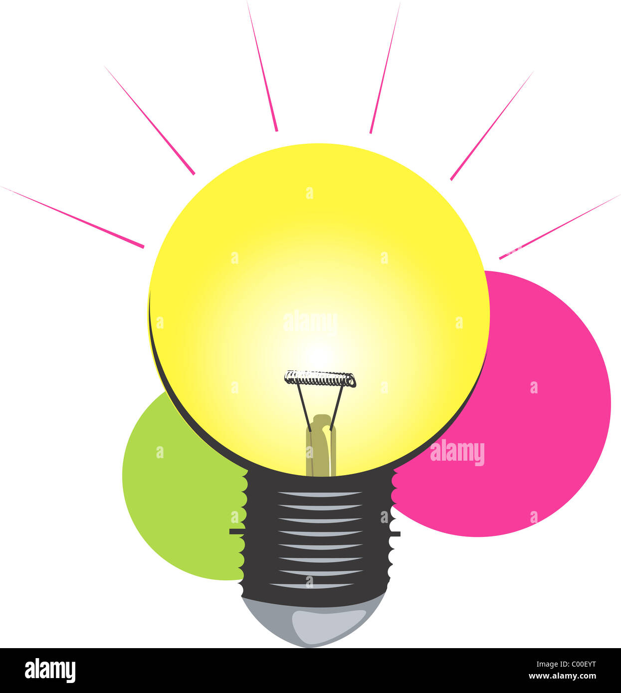 Electric bulb ignited Stock Photo - Alamy