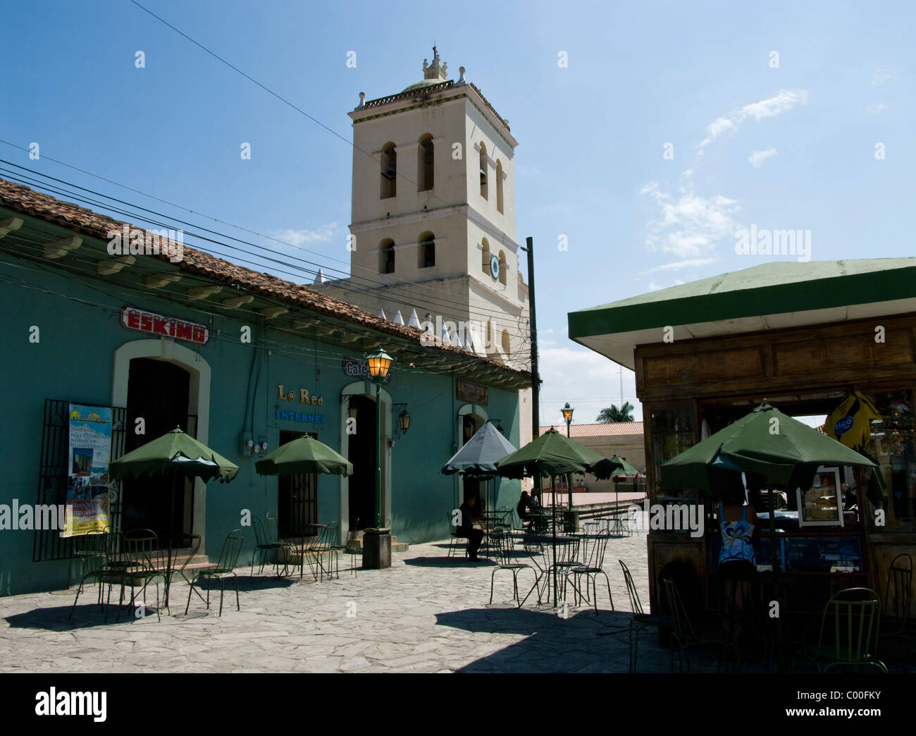 Honduras.Comayagua city. Colonial house and The Cathedral Stock Photo ...