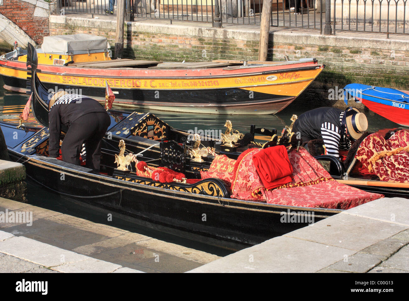 Gondoliers in Venice Stock Photo - Alamy