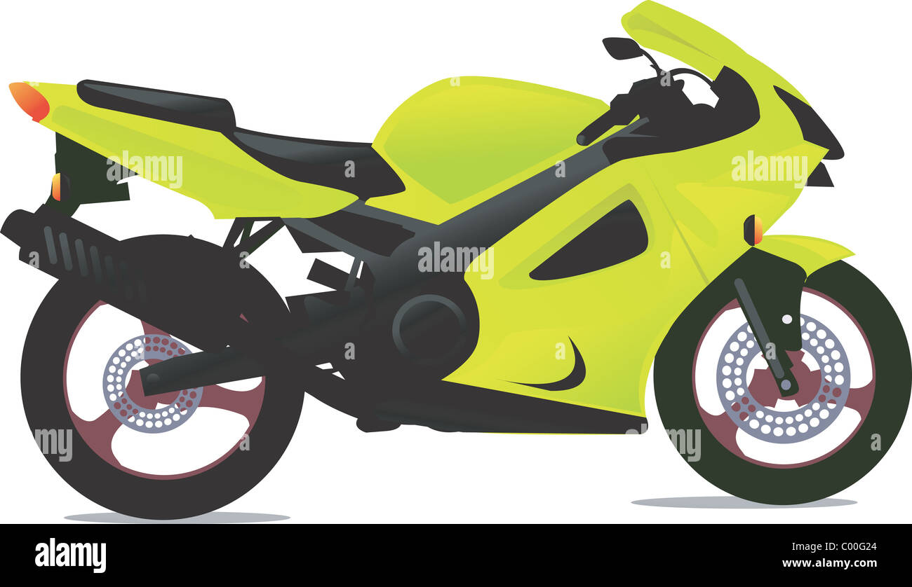 A stylish race bike in white surface Stock Photo - Alamy