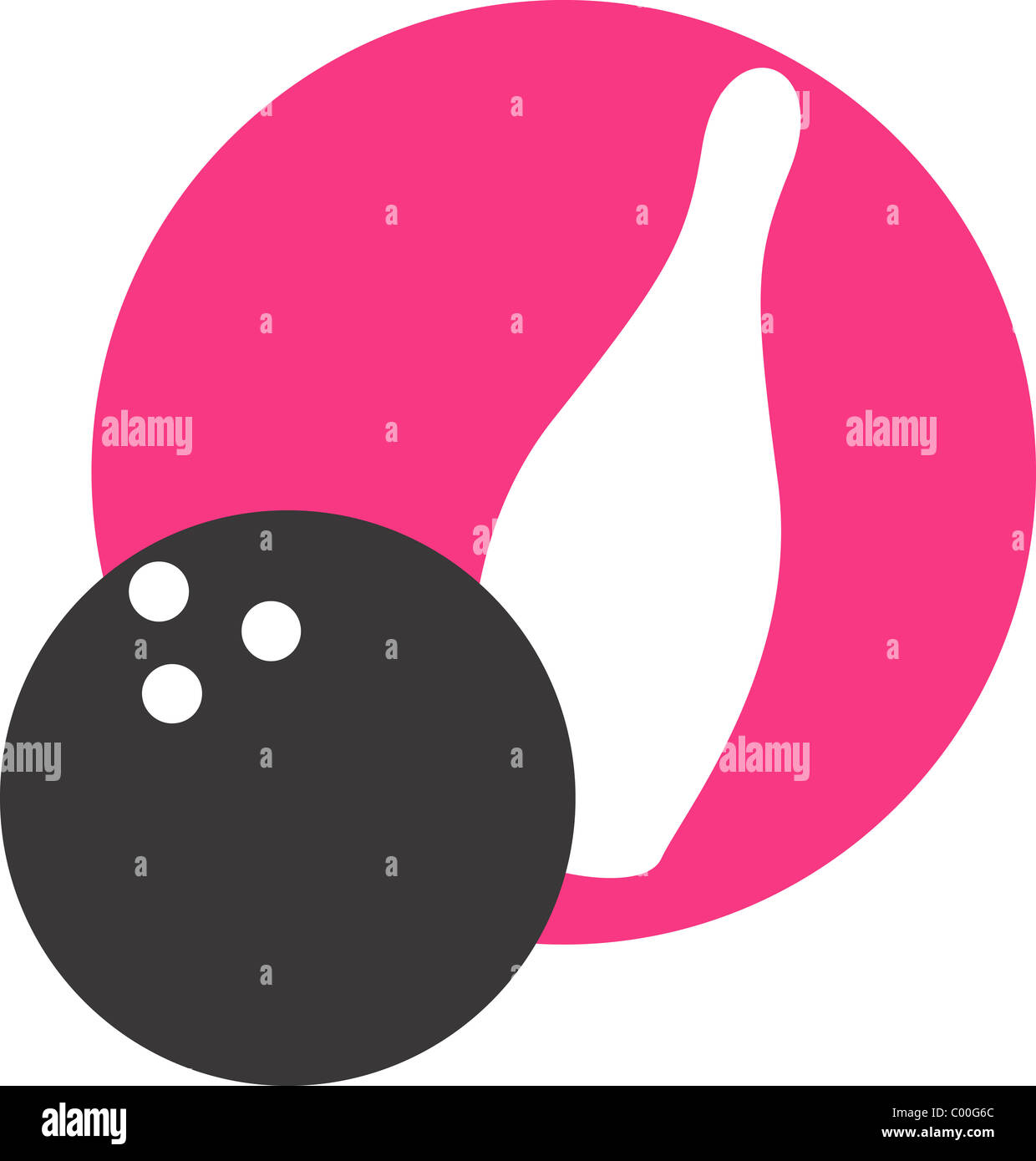 Bowling pins pictogram hi-res stock photography and images - Alamy