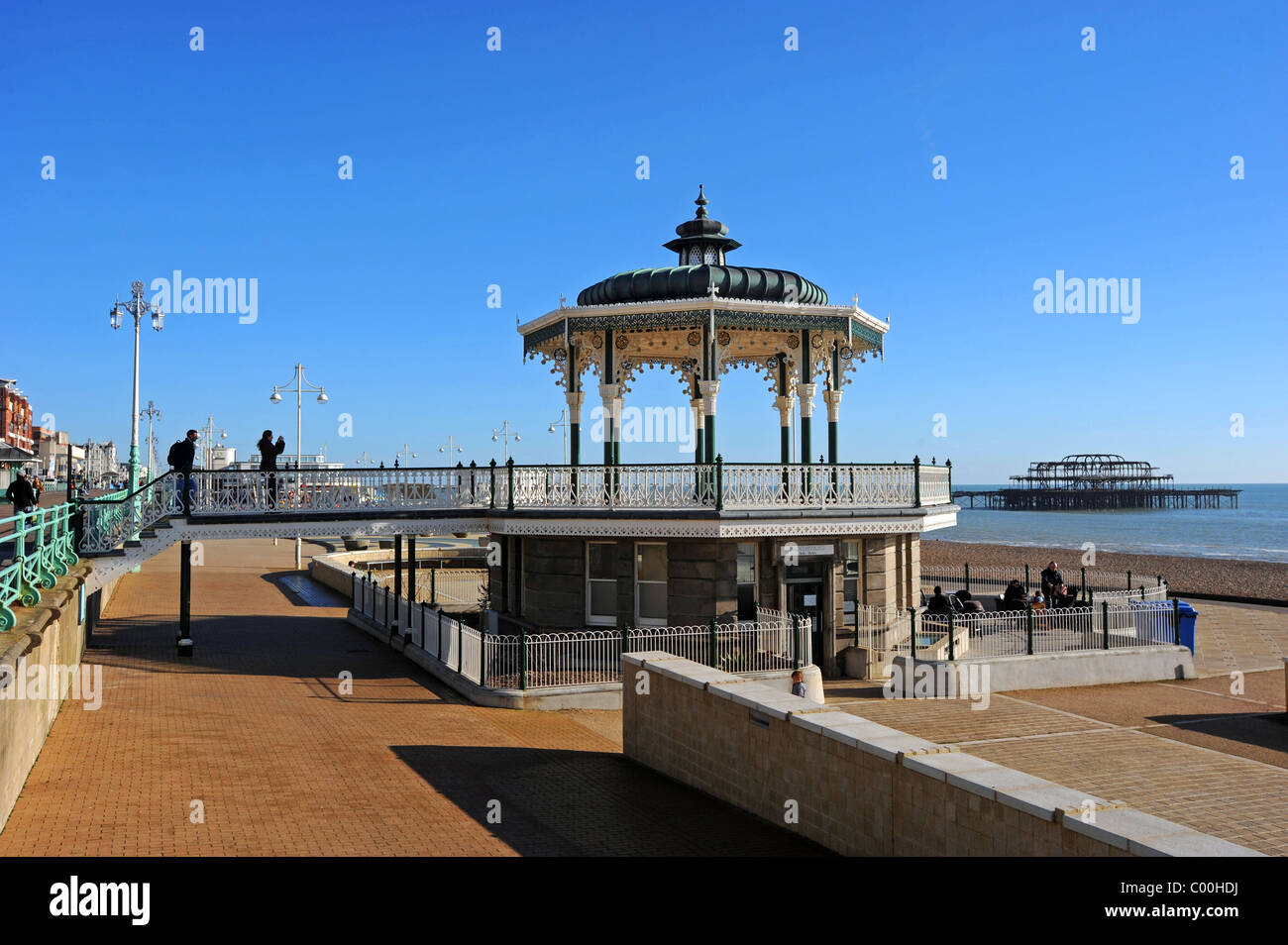 The recently restored Victorian bandstand on Brighton seafront Stock ...