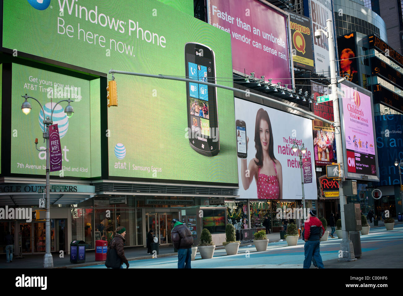 An advertisement for T-Mobile cell phones is seen next to an ...