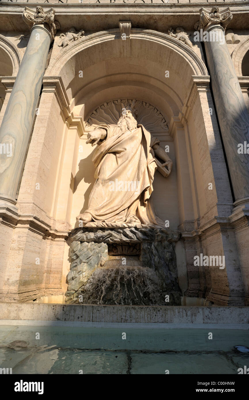 Italy, Rome, fontana dell'Acqua Felice, Moses fountain Stock Photo - Alamy