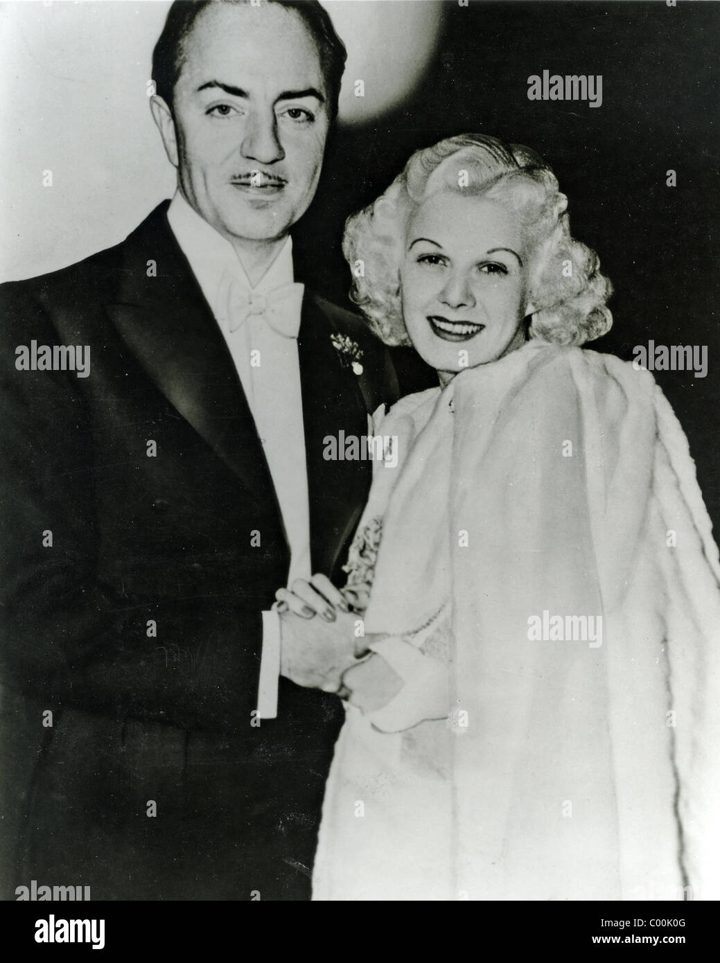 JEAN HARLOW with fellow Hollywood star William Powell in 1936 Stock ...