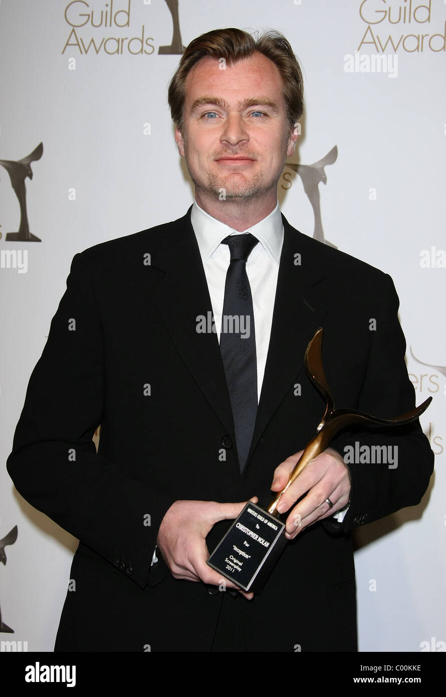 CHRISTOPHER NOLAN 2011 WRITERS GUILD OF AMERICA AWARDS PRESSROOM ...