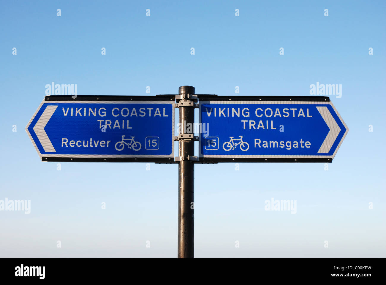 Viking Trail sign at Margate, Kent Stock Photo - Alamy