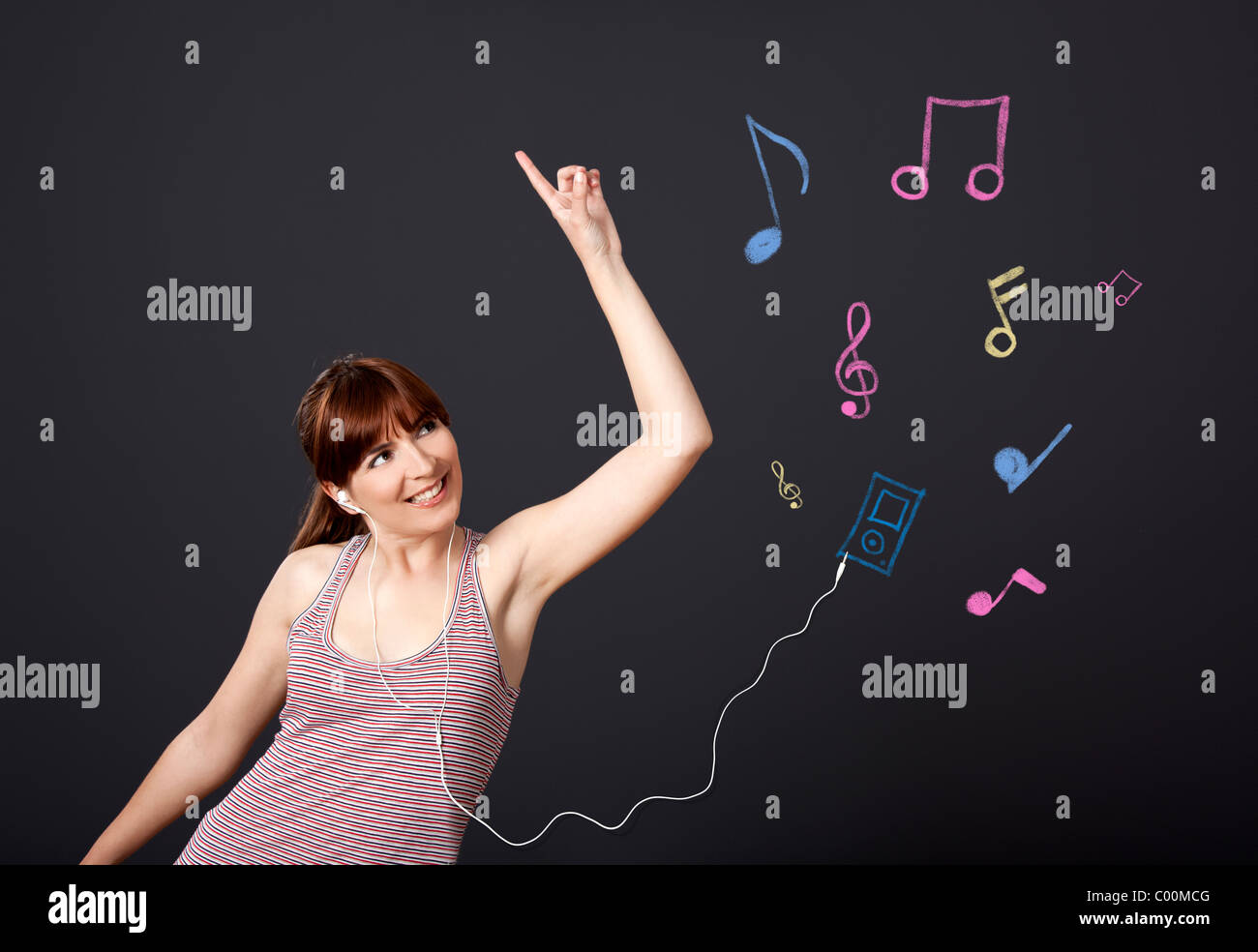 Dancing musical notes hi-res stock photography and images - Alamy