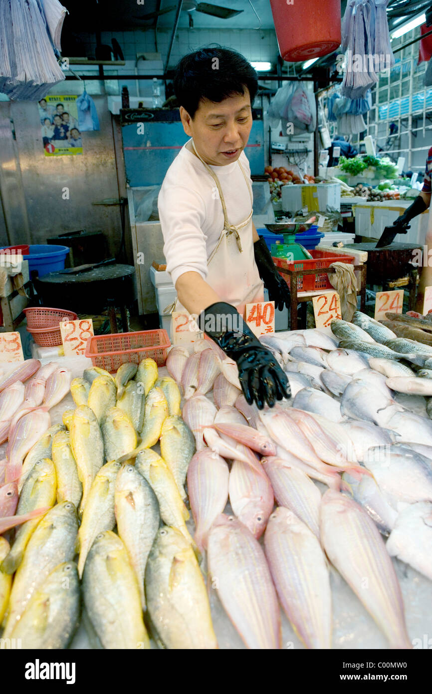 China, hong kong, fishmonger Stock Photo - Alamy