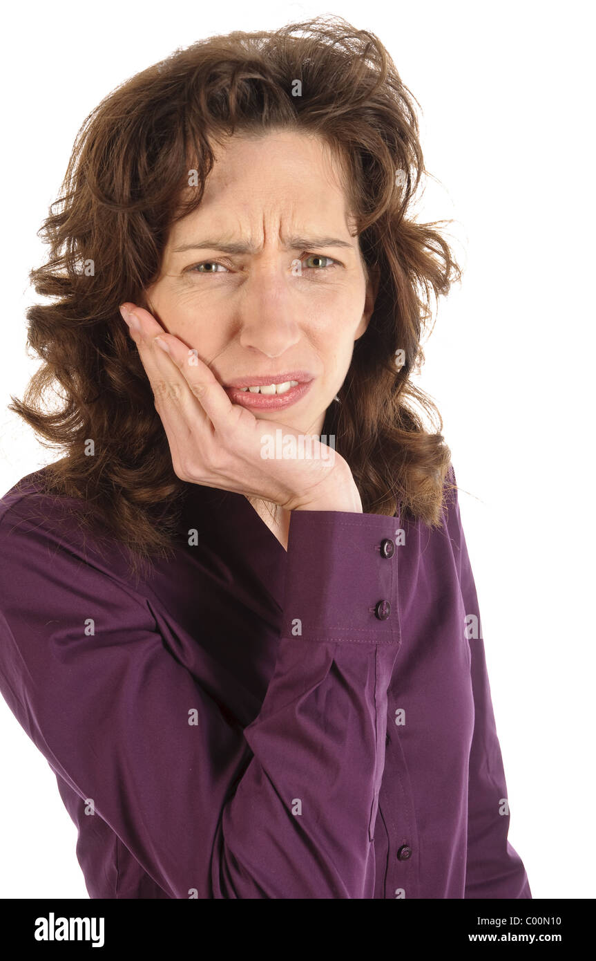 Woman is in pain Stock Photo - Alamy