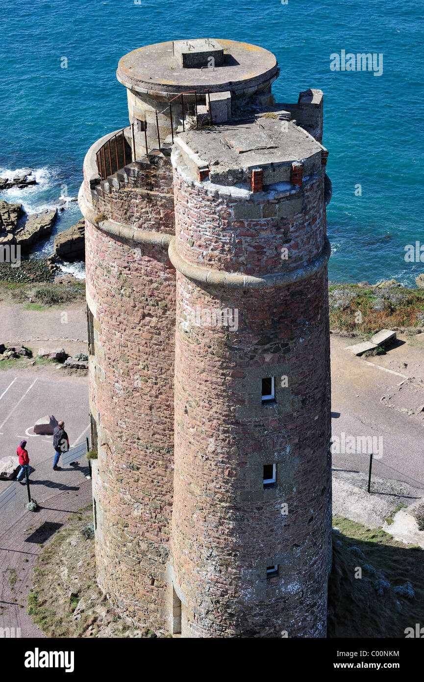 Old 1702 lighthouse built by Vauban at Cap Fréhel, Brittany, France ...