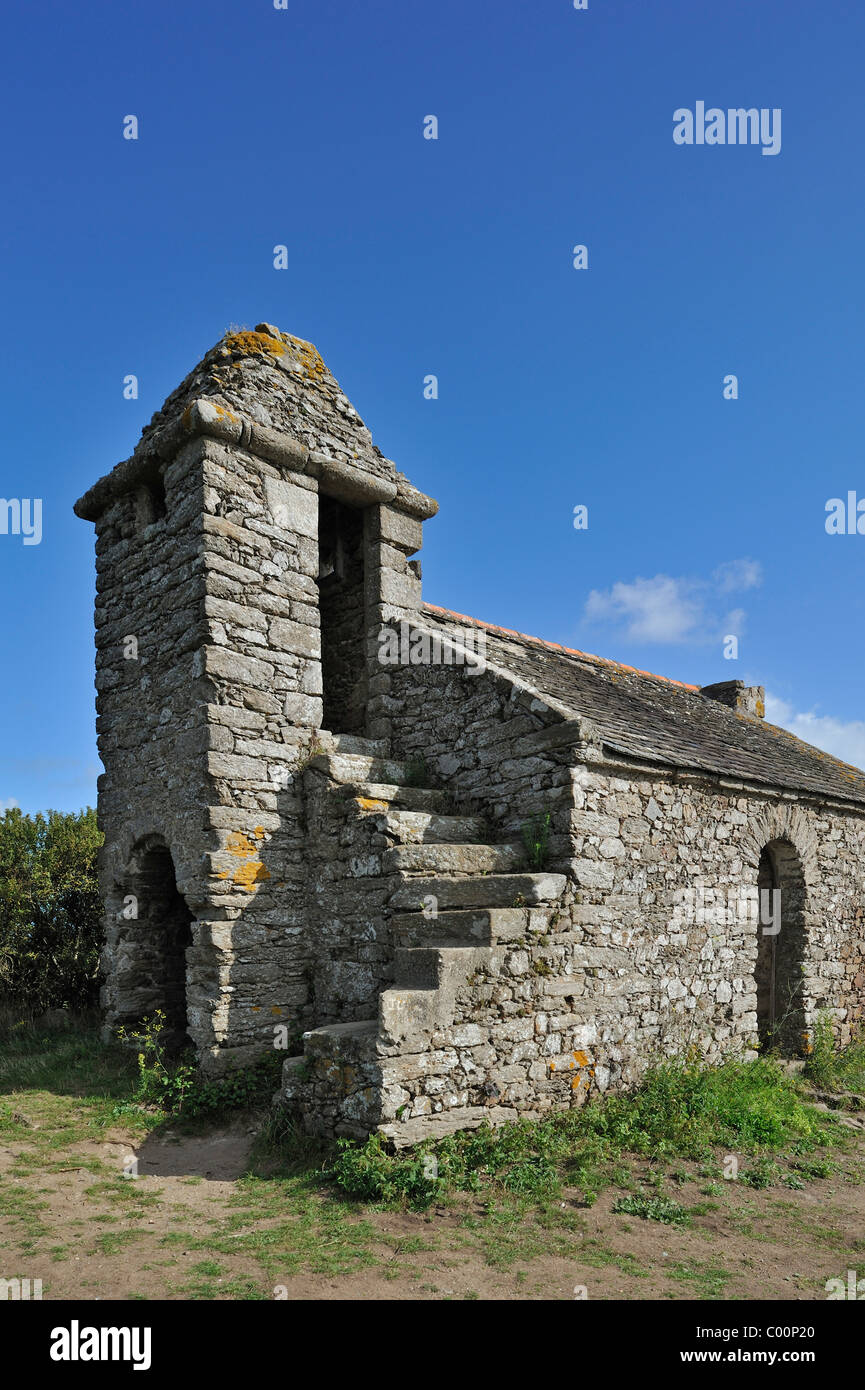 Old customhouse along the Brittany coast near Le Verger, Pointe des ...