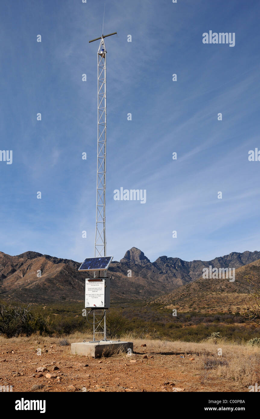 A U. S. Border Patrol emergency alert beacon in the Buenos Aires ...