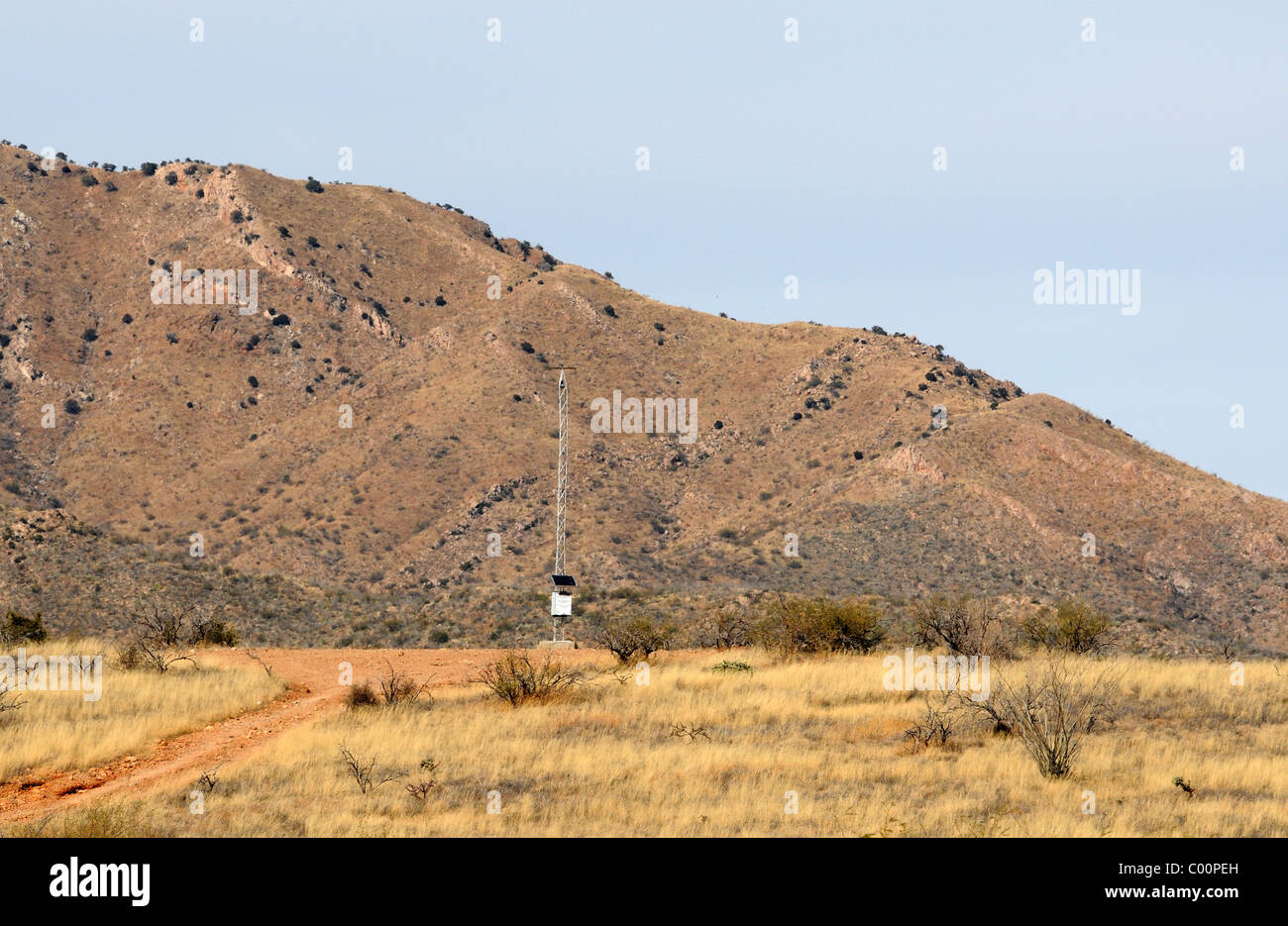 A U. S. Border Patrol emergency alert beacon in the Buenos Aires ...