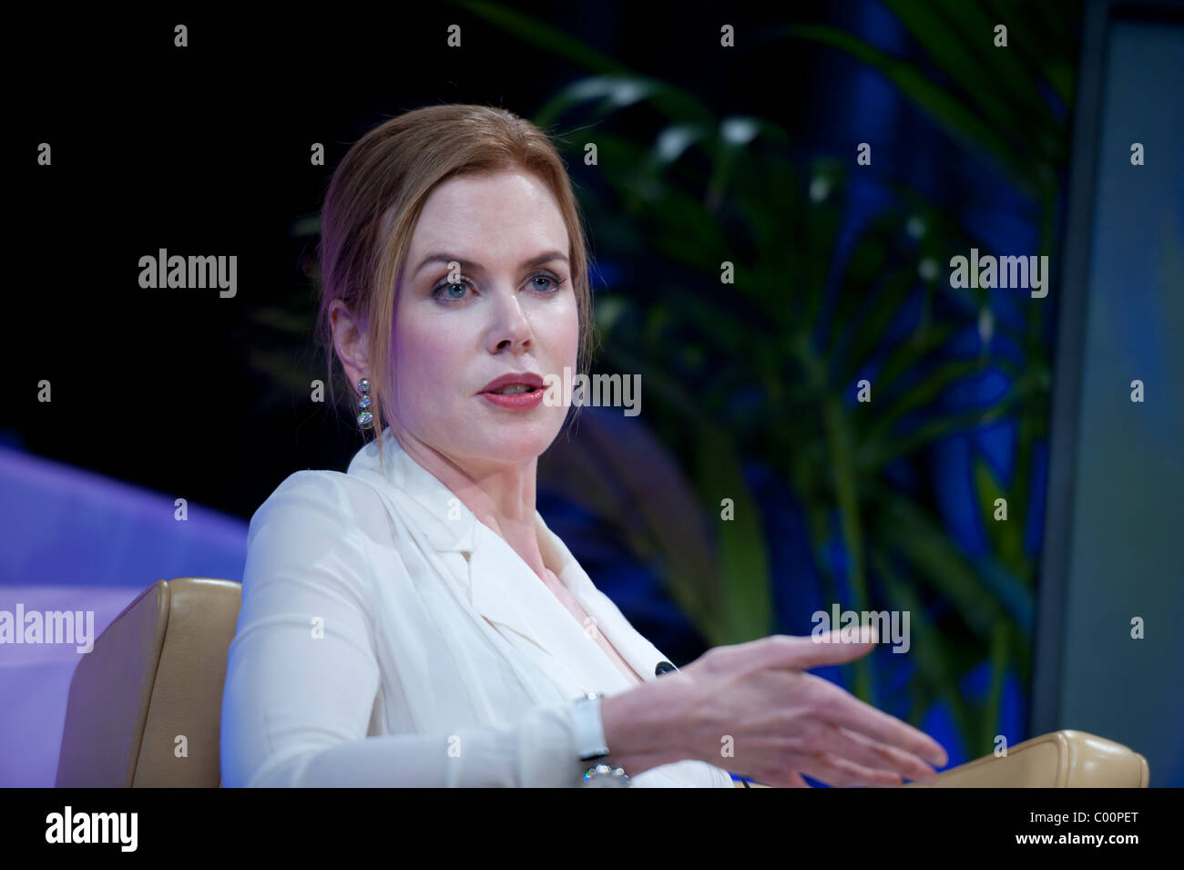 Oscar nominee and past winner, Nicole Kidman, talks on stage with Roger ...